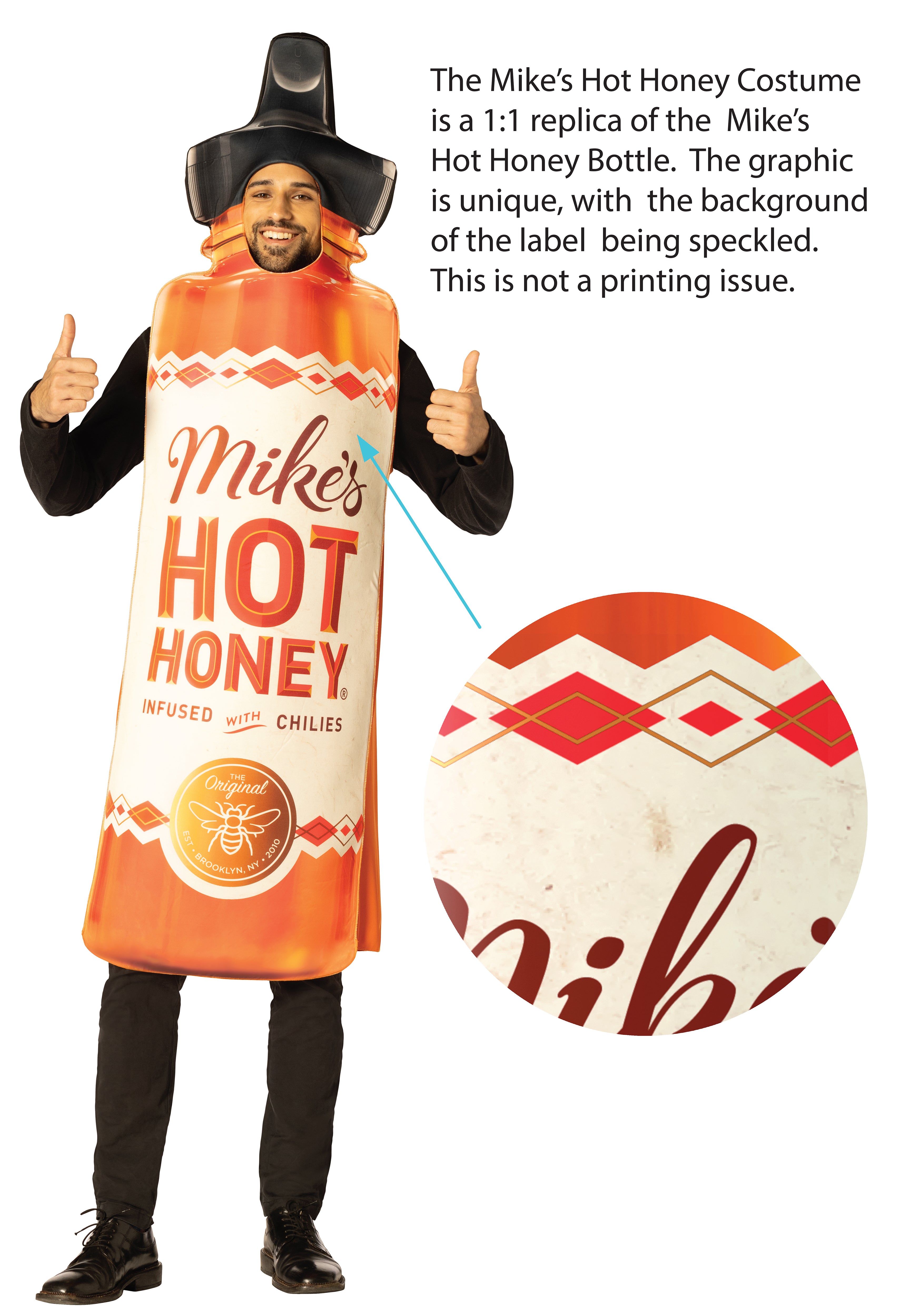 Mike's Hot Honey Halloween Costume, Adult One Size – Imposta Costumes